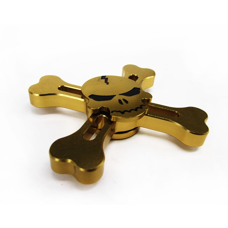 Fidget spinner – Skull (gold) | La Tienda Cubera